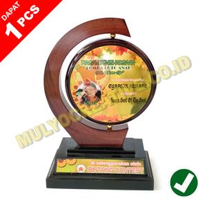 Jual Plakat Kayu Custom Murah Plakat Kayu Model Bulat Putar Murah /1pcs ...