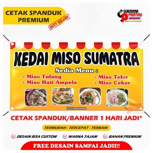 Jual CETAK SPANDUK BANNER BAHAN PREMIUM KEDAI MISO SUMATRA - 50 x 50 CM ...