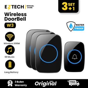 Promo EZTECH Wireless Doorbell Waterproof IP44 1 Receiver Support Multi 1/2/3 Transmitter[EZTECH ...