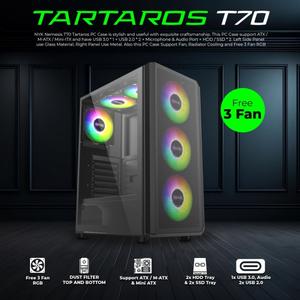 Jual R- NYK Nemesis Gaming Case Tartaros T70 Casing ATX Free 3Fan RGB ...