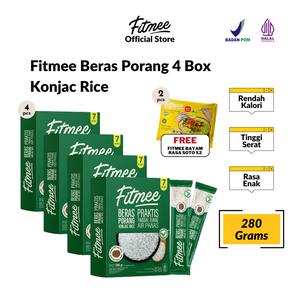 Jual Fitmee Beras Porang 280 gr 4 Box Konjac Rice FREE 2 Fitmee Mie ...
