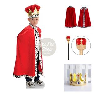 Jual Jubah Raja Kostum Halloween Wool Merah Putih Costume Cosplay King ...