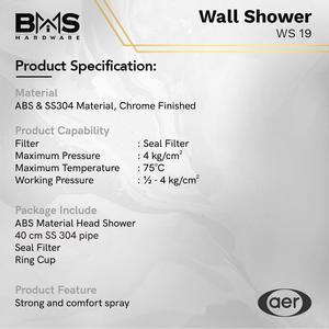 Jual AER Wall Shower / Shower Dinding / Shower Tembok / Shower Mandi ...