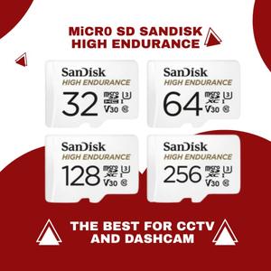 Jual Micro Sd CCTV Memory Card SANDISK High Endurance 128 64 256 GB ...