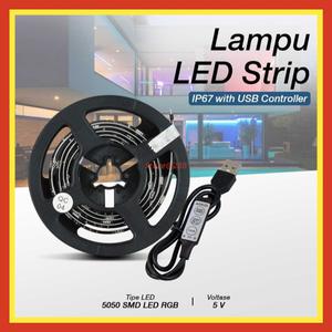 Jual Lampu Hias Led Strip Usb Flexibel Backdrop Lemari TV Controller ...