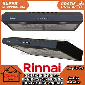Jual Cooker Hood Rinnai RH 126B Slim Hod Penghisap Asap Kompor ATAS ...