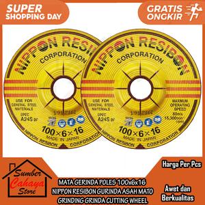 Jual MATA GERINDA POLES NIPPON RESIBON 100x6x16 GRINDING GURINDA ASAH ...