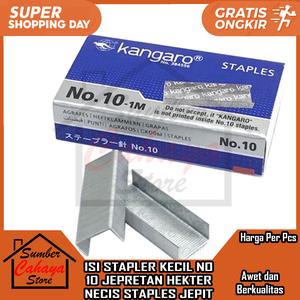 Jual ISI STAPLES KECIL NO 10 NECIS ISIAN HEKTER KANGARO STAPLER ...