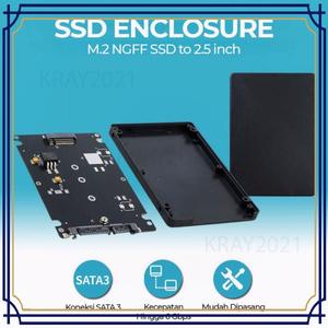 Jual M.2 NGFF SSD to 2.5 inch SATA Adapter Card Enclosure 8mm -AP421 ...