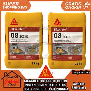Jual [Instant] SIKACRETE 08 SCC ID BETON INSTAN SEMEN BATU HALUS 35KG ...