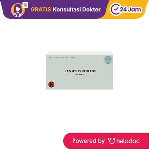 Jual Levothyroxine 100 mcg 10 Tablet - Obat Tiroid - Halodoc - Kota ...