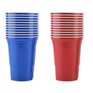 Jual 20pcs Gelas Pesta Plastik Biru/Merah 500ml Red Cup Premium Gelas ...