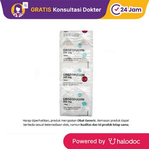 Jual Griseofulvin 500 mg 10 Tablet - Obat Antijamur - Halodoc - Kota ...