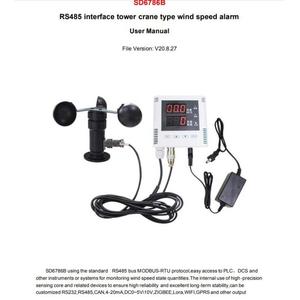 Jual RS485 Tower Crane Wind Alarm Device Controller Wind Meter Sensor ...