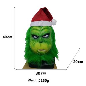 Jual new christmas easter horror mask geek grinch latex mask hood ...