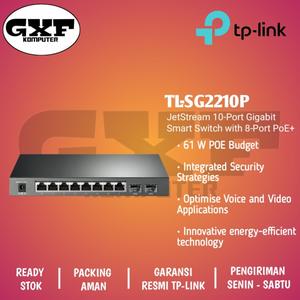 Jual TP-LINK TL-SG2210P JetStream 10-Port Gigabit Smart Switch with 8 ...
