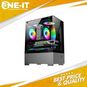 Jual CASING INFINITY NOIR BLACK mATX GAMING CASE FREE 3 FAN - Kota ...