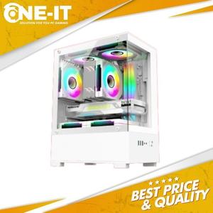 Jual CASING INFINITY NOIR WHITE mATX GAMING CASE FREE 3 FAN - Kota ...