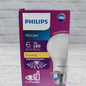 Jual Philips Led Mycare 6w cahaya kuning warm white WW Lampu Led ...