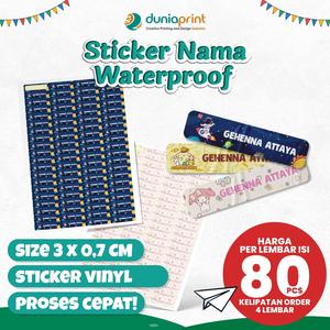 Jual Stiker Label Nama | Stiker Nama Waterproof | Stiker Label ...