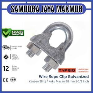 Jual Wire Rope Clip Galvanized 38 mm 1-1/2 Inch Kuku Macan Klem Sling ...