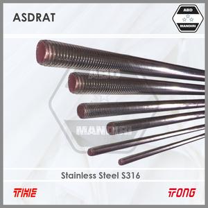 Jual SS316 Asdrat Long Drat M8 X 1M ( SUS316 A4-70 Stainless Thread Rod ...