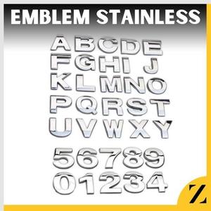 Jual Emblem Abjad Huruf Stiker Alphabet Tempel Mobil Chrome A-Z Satuan ...