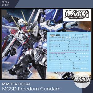 Promo Water Slide Decal MGSD Freedom Gundam by Master Decal - Kab ...