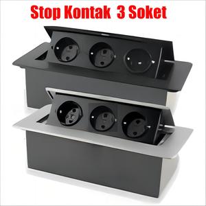 Jual Stop Kontak Hidden Socket POP UP Meja Meeting Tanam 3 Socket Soft ...