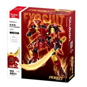 Jual Sluban Bricks Robot Exosuit-Warriors-Red Samurai M38-B1311 - Kota ...