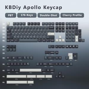 Jual KBDiy 176 Keys/Set PBT GMK Apollo Keycap Double Shot Minimalist ...