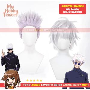 Jual Wig Cosplay Anime Jujutsu Kaisen : Gojo Satoru Silver Gray - Hair ...