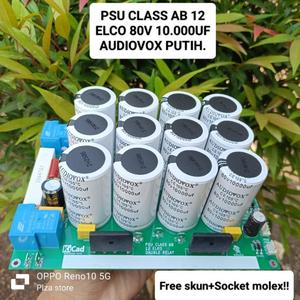 Jual Psu isi 12 elco 80v 10uf Audiovox putih+Softstart+Tegangan ...