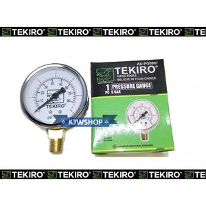 Jual Manometer 6 Bar Pressure Gauge 6Bar Pressure Gauge 6kg merk TEKIRO ...