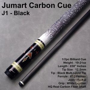 Jual Jumart Carbon Fiber J1 Black Cue Stick Billiard 12.5 mm - Stik ...