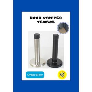Jual Door Stopper Tembok Stainless SUS304 Warna Hitam & Satin - Penahan ...