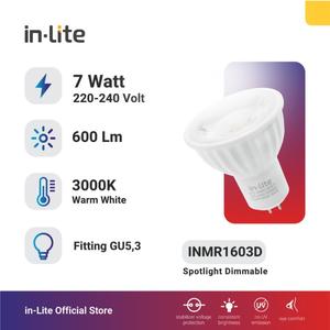 Jual Lampu LED In-Lite INMR1603D Sorot Spotlight Dimmable Mr16 Fitting ...