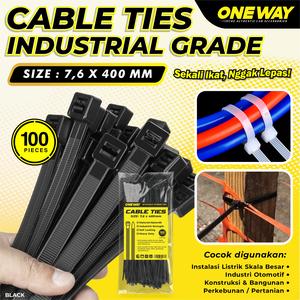 Promo Kabel Ties 7.6 x 400 mm Cable Tie Nylon Ukuran 40 cm Kabel Ties ...