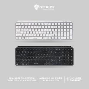 Jual Keyboard REXUS Bluetooth + Wireless with Short cut Function KL 100 ...