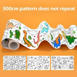 Jual Kertas Mewarnai Roll Tempel Dinding Drawing Paper 300 x 30cm - AM ...