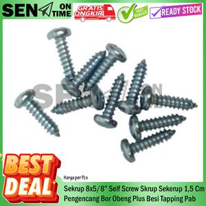 Jual Sekrup Tapping Pab 8 x 5/8" Per 1 Pcs Baut Pengencang Self Screw ...