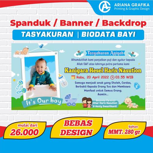 Jual Spanduk/Banner/Backdrop Aqiqah & Biodata bayi Spanduk Anak - Kota ...