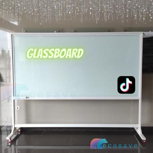 Jual Glassboard Standing Magnetic Papan Tulis Kaca Putih Glass Board ...