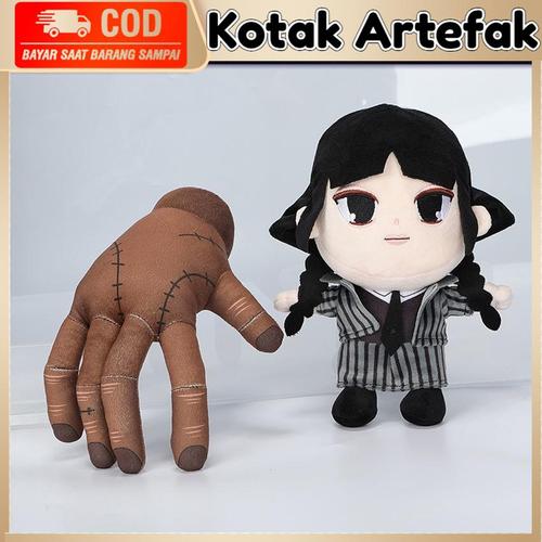 Jual Addams Family Thing Plush Doll Wednesday Addams Hand Kartun Mainan ...