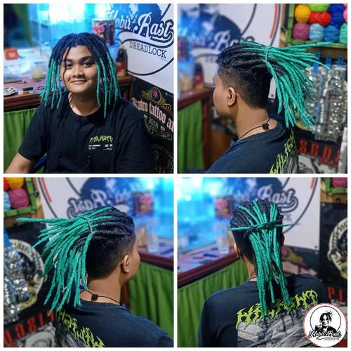 Jual Rambut GIMBAL 25CM MIX WARNA || bahan SINTETIS 1pc - HITAM MIX ...