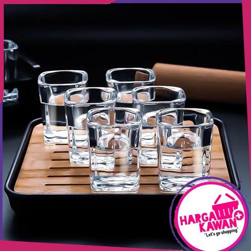 Jual Gelas Mini Kaca Kotak Gelas Kaca kecil Ukuran 75ml - Jakarta Barat ...