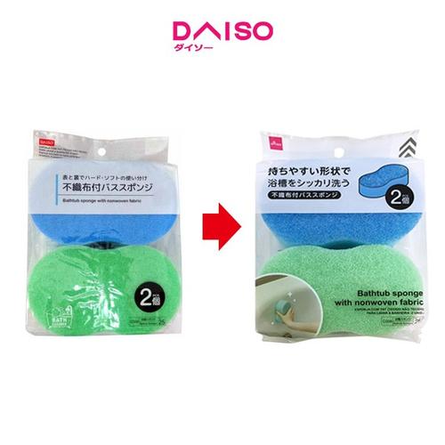 Jual Daiso Bathtub sponge with nonwoven fabric - 2PCS.- - Jakarta ...