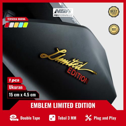 Promo NSA 1PCS EMBLEM LIMITED EDITION UNIVERSAL MOTOR MOBIL LOGO TIMBUL ...