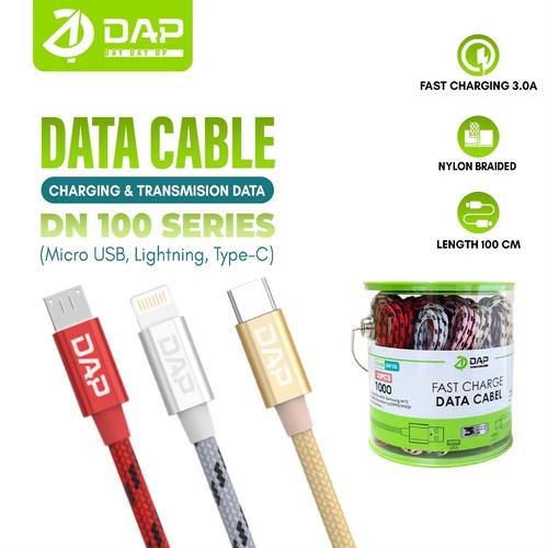 Jual DAP DN Series Kabel Data Type-C Micro USB Lightning 100cm Fast ...