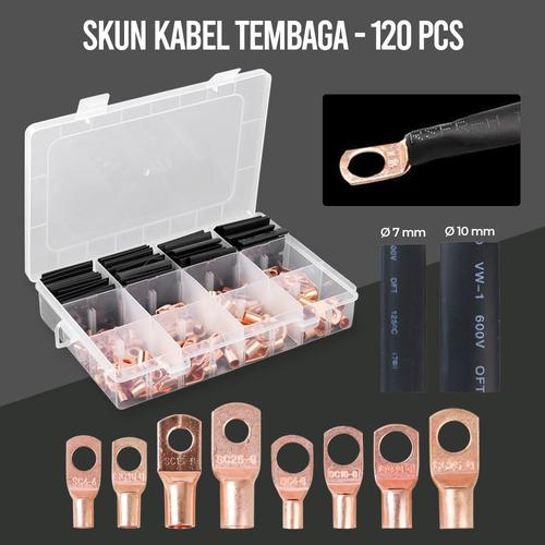 Jual Taffware Skun Kabel Ring Copper Ring Terminal Wire Connector 120 ...